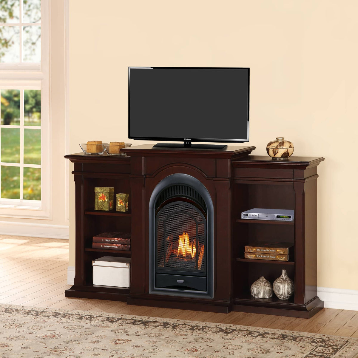 ProCom Dual Fuel Vent Free Gas Fireplace System - 15,000 BTU, T-Stat C ...